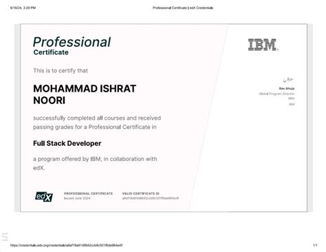 Ishrat Noori On Linkedin Edx Ibm Fullstackdeveloper