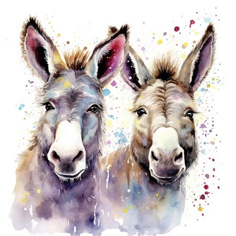 Premium AI Image There Are Two Donkeys That Are Standing Next To Each