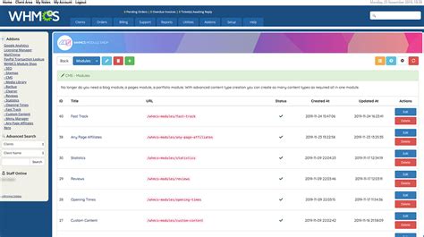Content Management System WHMCS Module Shop