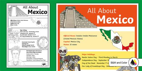 All About Mexico Large Poster For Rd Th Grade Twinkl