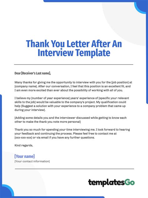 Thank You Letter After An Interview Practical Examples
