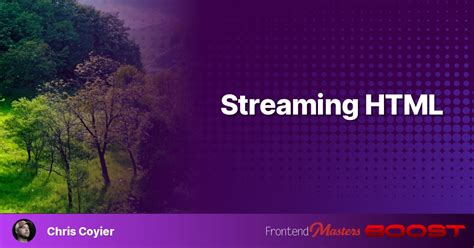 Streaming HTML Frontend Masters Blog