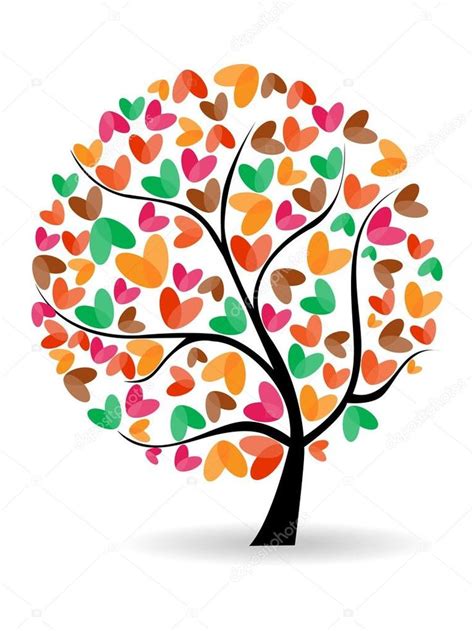 Baixar Ilustração em vetor de uma árvore de amor sobre fundo branco