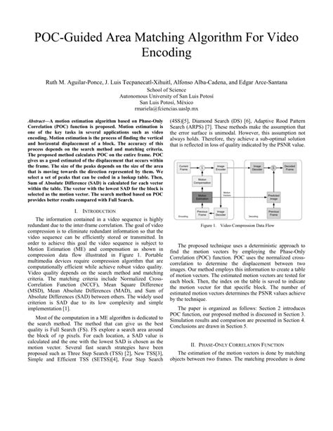 Pdf Poc Guided Area Matching Algorithm For Video Encoding