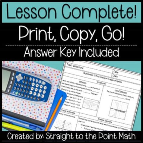 Reflections Geometry Warm Up Guided Notes Practice Exit Slip