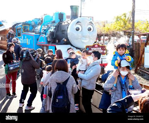 Thomas The Tank Engine Is Launched By Oigawa Railway Co At The