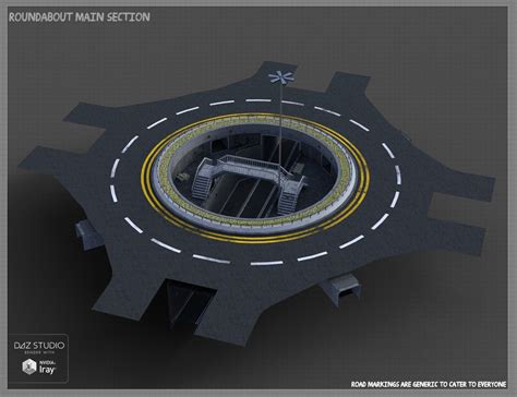 Roundabout Underpass Daz 3d
