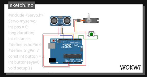 Servo Dan Ultrasonik O Copy Wokwi Esp32 Stm32 Arduino