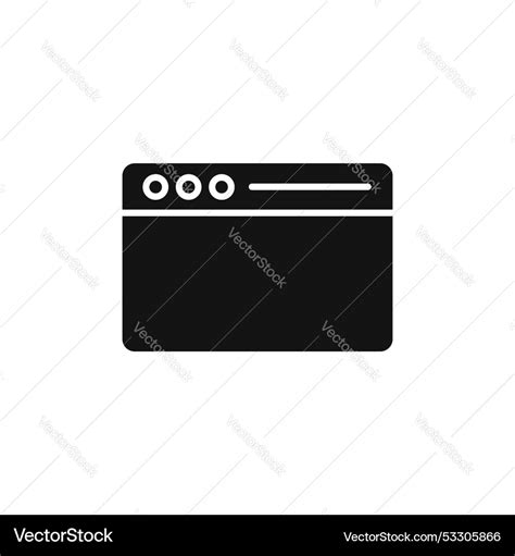 Browser Icon Set Visit Website Webpage Symbol Vector Image