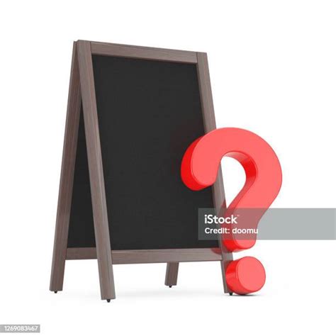 빈 나무 메뉴 는 빨간색 물음표와 야외 디스플레이 칠판 3d 렌더링 0명에 대한 스톡 사진 및 기타 이미지 0명 간판 개념 Istock