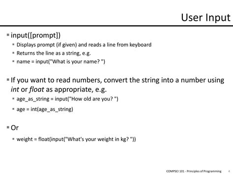 Ppt Compsci 101 Principles Of Programming Powerpoint Presentation