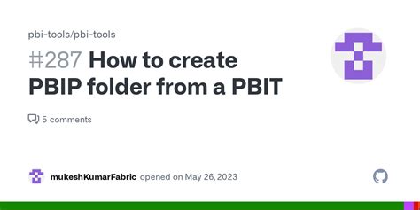 How To Create PBIP Folder From A PBIT Issue 287 Pbi Tools Pbi Tools GitHub