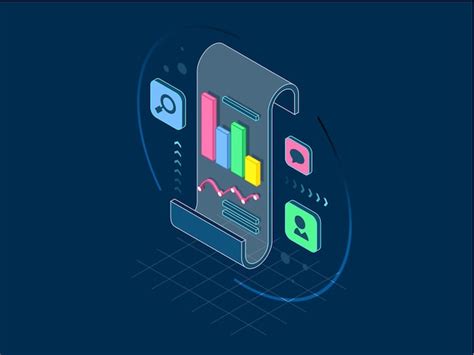 Premium Vector Isometric Business Data Analytics Process Management Or Intelligence Dashboard