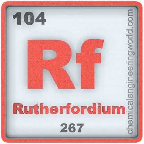 Rutherfordium Element Properties And Information Chemical Engineering