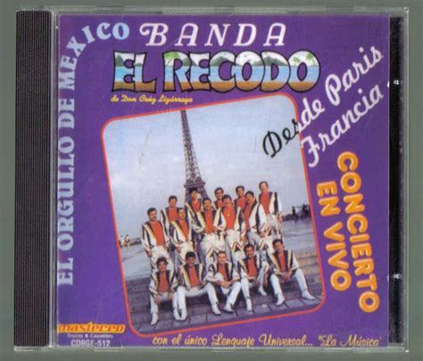 Banda El Recodo Concierto En Vivo Desde Paris Cd Ed 1995 Vmj 25000