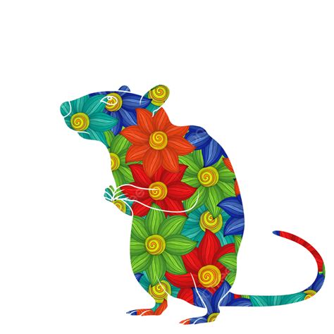 Chinese Rat Silhouette Vector Png Chinese Sign Rat Zodiac East Print