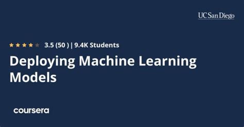 Deploying Machine Learning Models Coursya