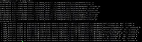 Problem With Opkg Update Failed Wget Returned 4 Yún Arduino Forum