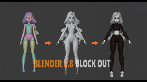 Blender 28 Character Sculpting Block Out Time Lapse 3d Model