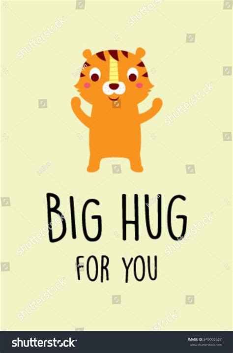 Big Tiger Hug Vector Stock Vector Royalty Free 349002527