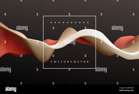 3d Wavy Background Array With Dynamic Emitted Particles A Wave Formed