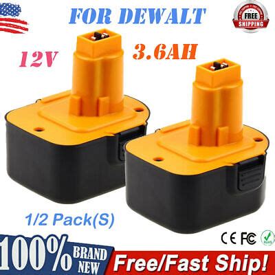 New Pack replacement For Dewalt 12VBattery DW9072 DC9071 DW9072 DC742KA ...