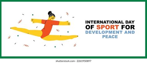 Banner Poster International Day Sport Development Stock Vector Royalty