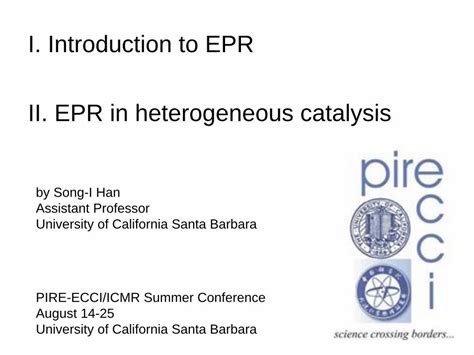 Pdf I Introduction To Epr Ii Epr In Heterogeneous Catalysis Epr