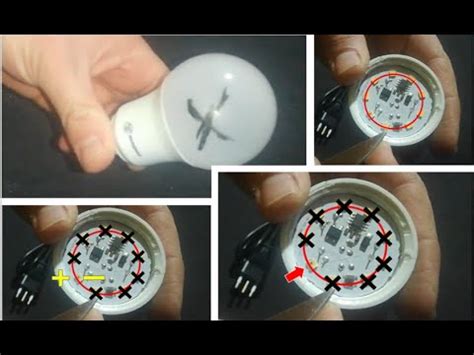 como reparar o arreglar una ampolleta foco o lampara led fácil y
