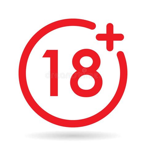 Simple 18 Plus Icon Concept Of Ui Emblem Unusual Ban Symbol Censure