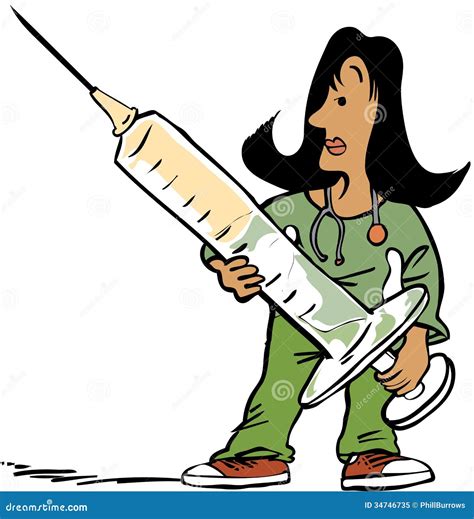 Doctor Jab Stock Vector Image Of Phobia Vector Nurse 34746735