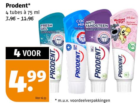 Prodent tandpasta folder aanbieding bij Poiesz - details