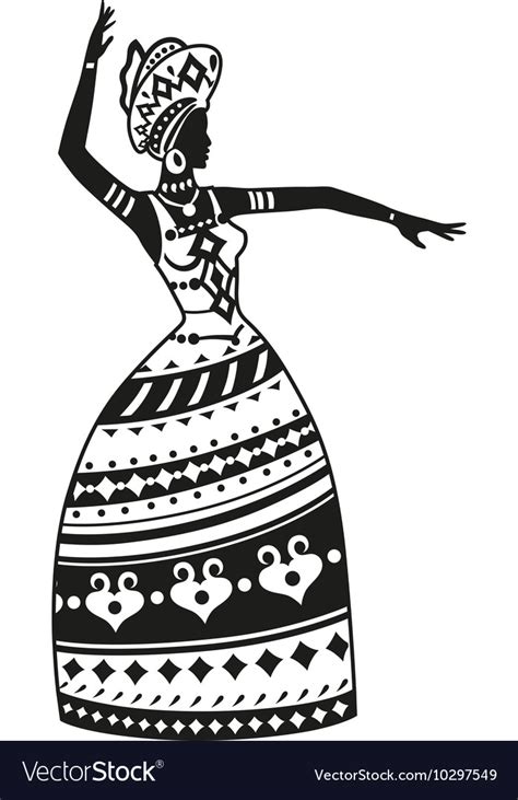 Ethnic Dance African Woman Royalty Free Vector Image