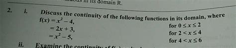 Begin Array L Text I Discuss The Continuity Of The Following Functions In Its