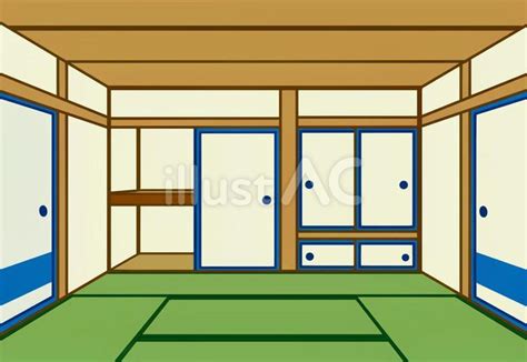 和風背景ふすまと押入れの部屋イラスト No 24977332｜無料イラスト・フリー素材なら「イラストac」