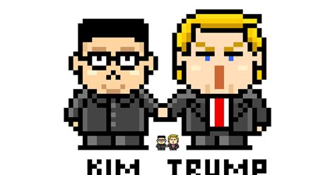 ドット絵 金正恩とトランプ大統領 Pixelgaroのイラスト Pixiv