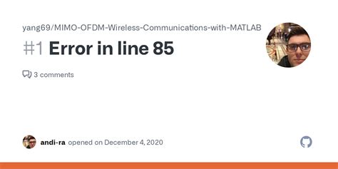 Error In Line Issue Yang Mimo Ofdm Wireless Communications