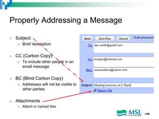 Setting Up A Gmail Account Email Safety PPT