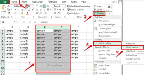 Cómo ocultar Unhide Columnas en Microsoft Excel Ilinuxgeek