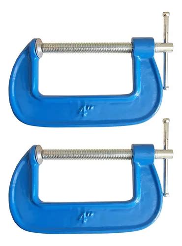 Kit 2 Grampos Sargento De Fixação Tipo C 4 Polegadas 100mm Parcelamento Sem Juros