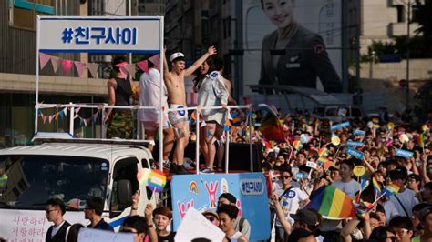 Gay Rights Supporters Parade Amid Rain Protests In Seoul The