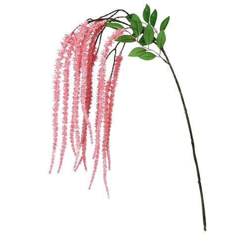 Set Of 4 Pink Artificial Hanging Amaranthus Flower Stem Spray 37 5in Overstock
