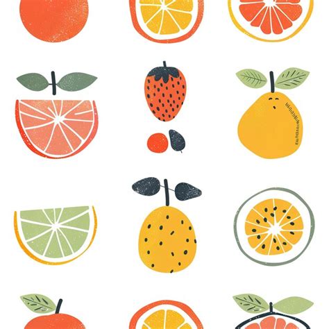 Premium Photo A Bunch Of Different Types Of Fruit On A White Background With A Green Leaf And