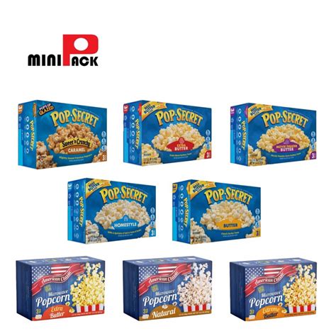 Pop Secret Microwave Popcorn ขนาด 90 กรัม กล่องละ 3 ซอง ป๊อบซีเคร็ท