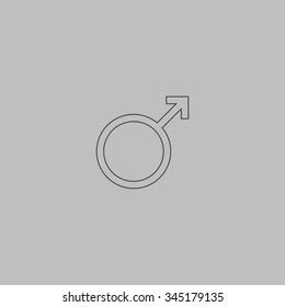 Male Sex Icon Outline Symbol On Stock Illustration Shutterstock