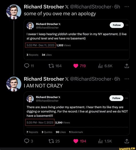 Richard Strocher X Richardstrocher Some Of You Owe Me An Apology Richard Strocher X