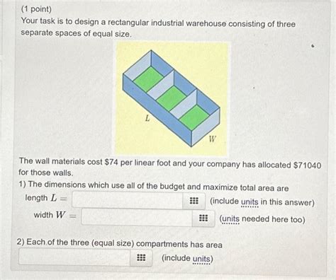 Solved Point Your Task Is To Design A Rectangular Chegg