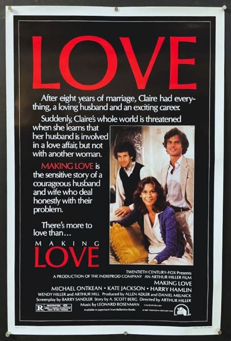 Making Love 1982 Original One Sheet Movie Poster Hollywood Movie