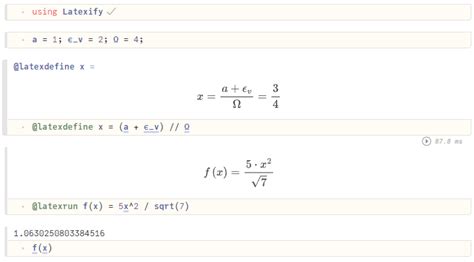 Display Fraction Over Two Lines General Usage Julia Programming