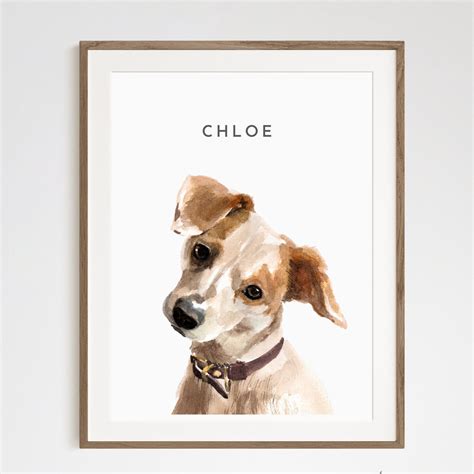 Custom Watercolor Pet Portrait Print Hand Painted By Talented Artists